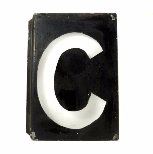 Vintage Letter C - ThirdShift Vintage Blog